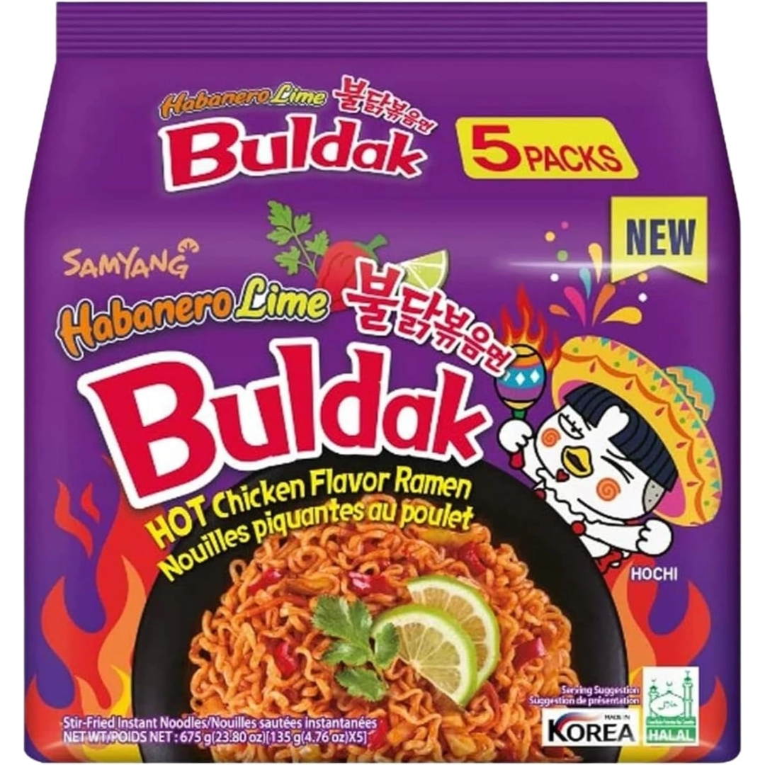 Samyang Buldak Spicy Ramen, Hot Chicken, Korean Stir-Fried Instant ...