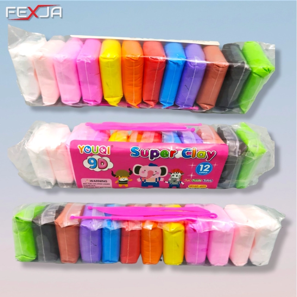 DIY soft Super clay/craft ideas for kids - 12pcs