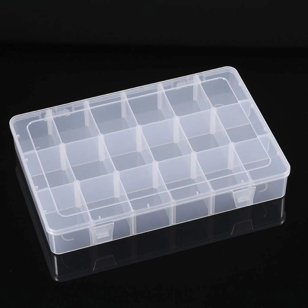 18 Slots Components Storage Box 18 Slots Multi Functional Transparent ...