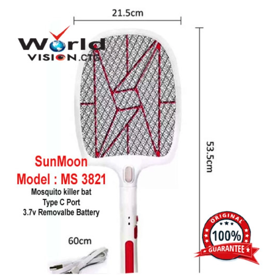 SunMoon Type C Port (SM-3821) Top Mosquito Killer Electric Bat with ...