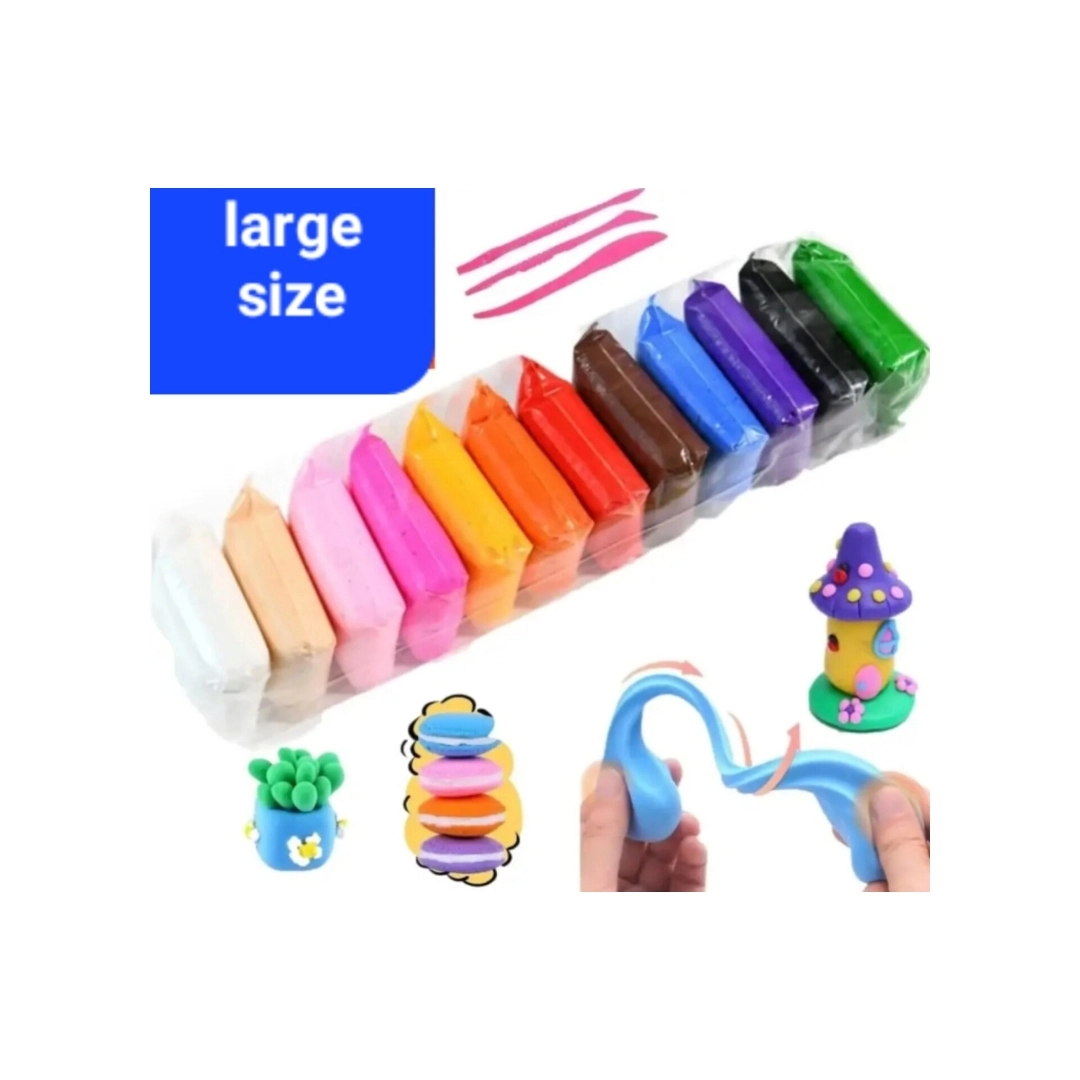 12pcs-1pac Air Drying DIY soft Super clay/craft ideas for your baby/kids