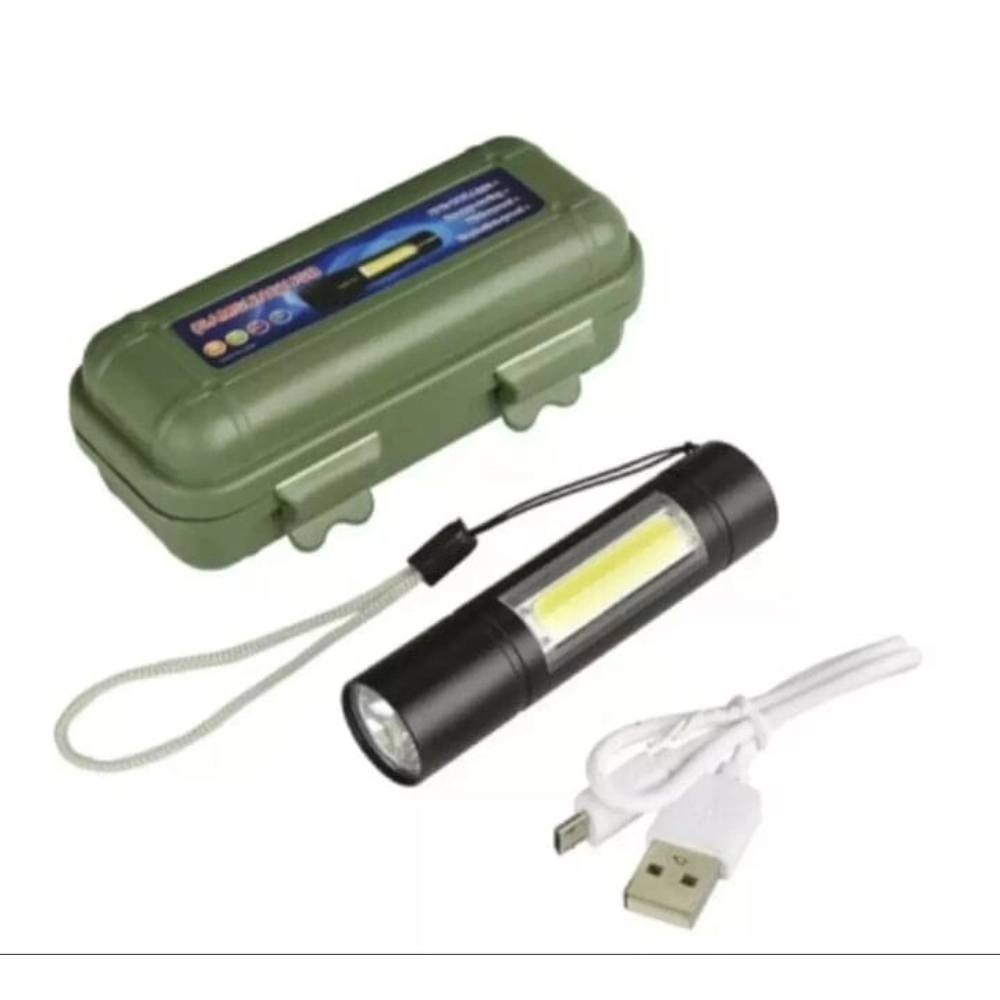 Powerful 2 led cob Q5 mini usb rechargeable light for camping fishing
