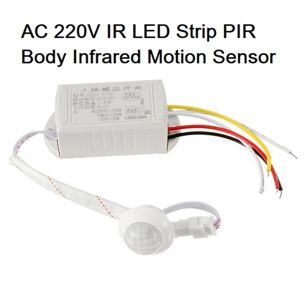 IR LED STRIP AC 220V 3-4 Meter PIR Body Infrared Motion Sensor Switches ...
