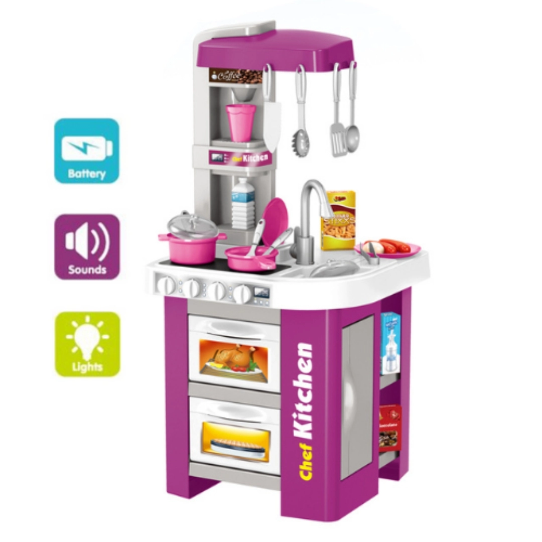 Big Kitchen Set, Kitchen Toy Set, Spray Water Kitchen Toy With Sound ...