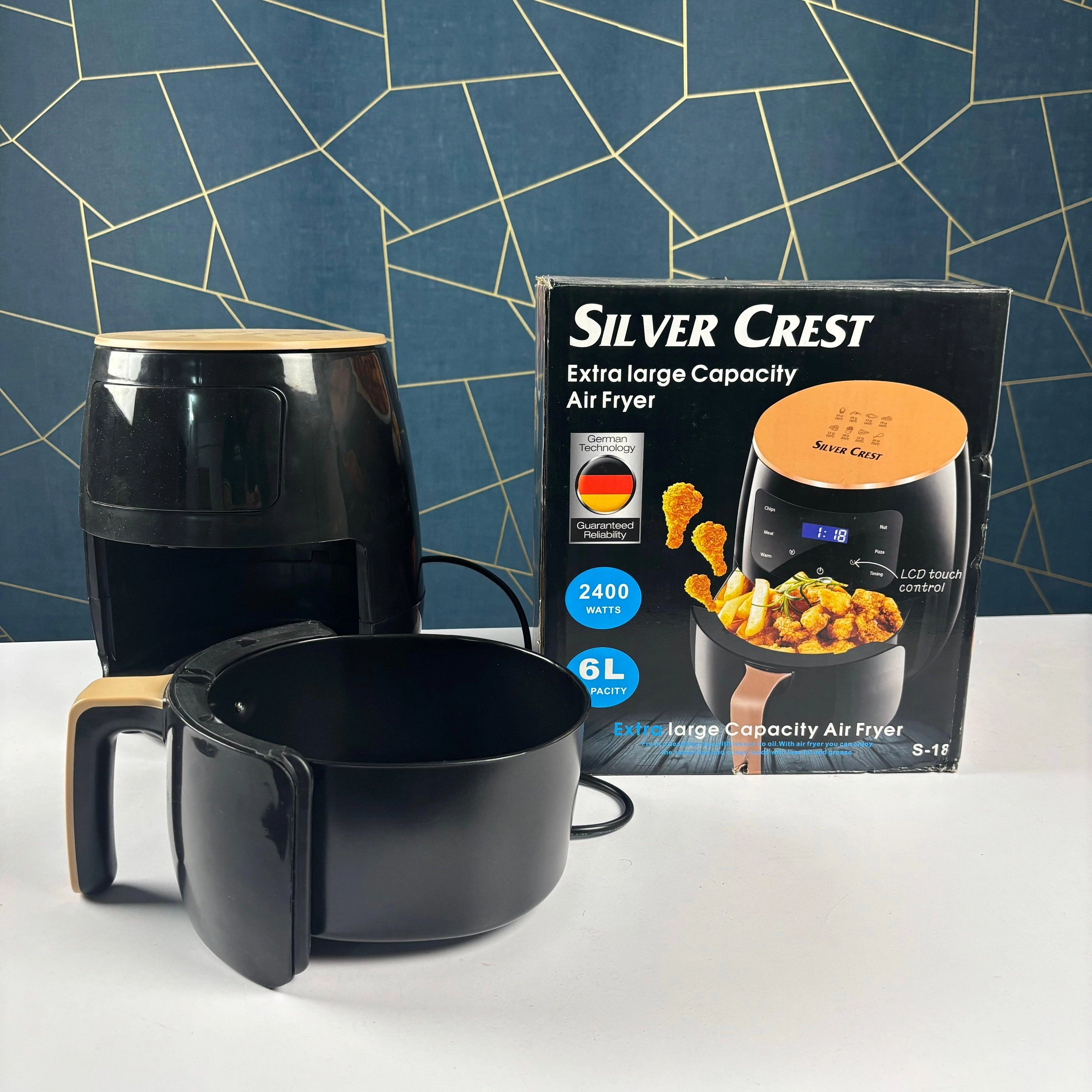 Silver Crest Air Fryer Digital Electric Deep Fryers Industrial Silver ...