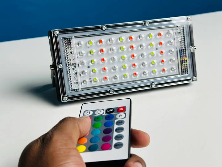RGB LED Flood Light- Remote Controlled IP66 Waterproof Landscape ...