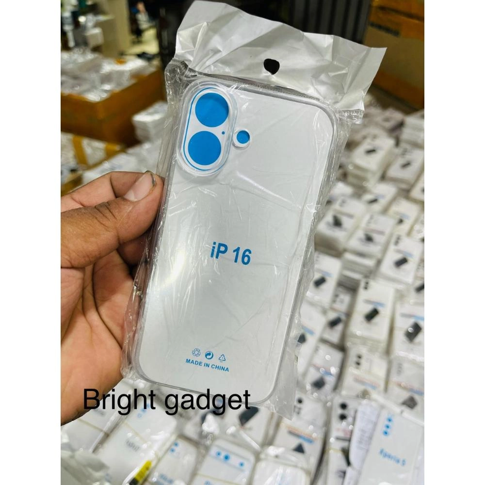 For Iphone 16 Transparent 6D Crystal Silicone Bumper Case Antishock ...