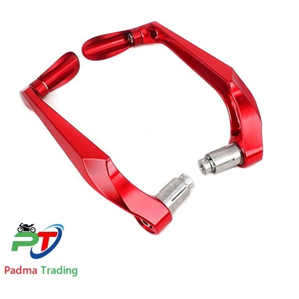 Universal CNC Alloy Handle Guard For Motorcycle. Full Red