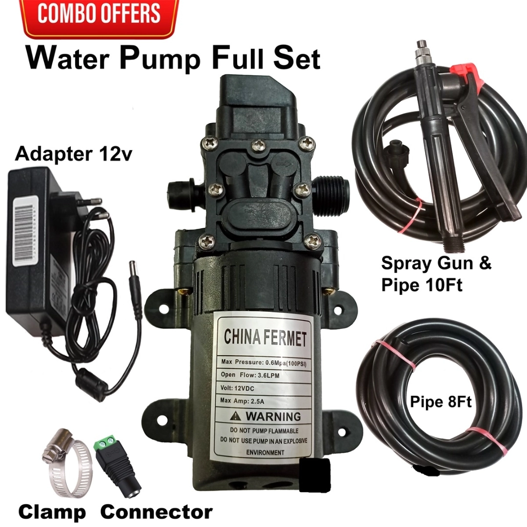 Portable Bike & Car Washer Combo Pump Motor Set With 15 feet pipe ...