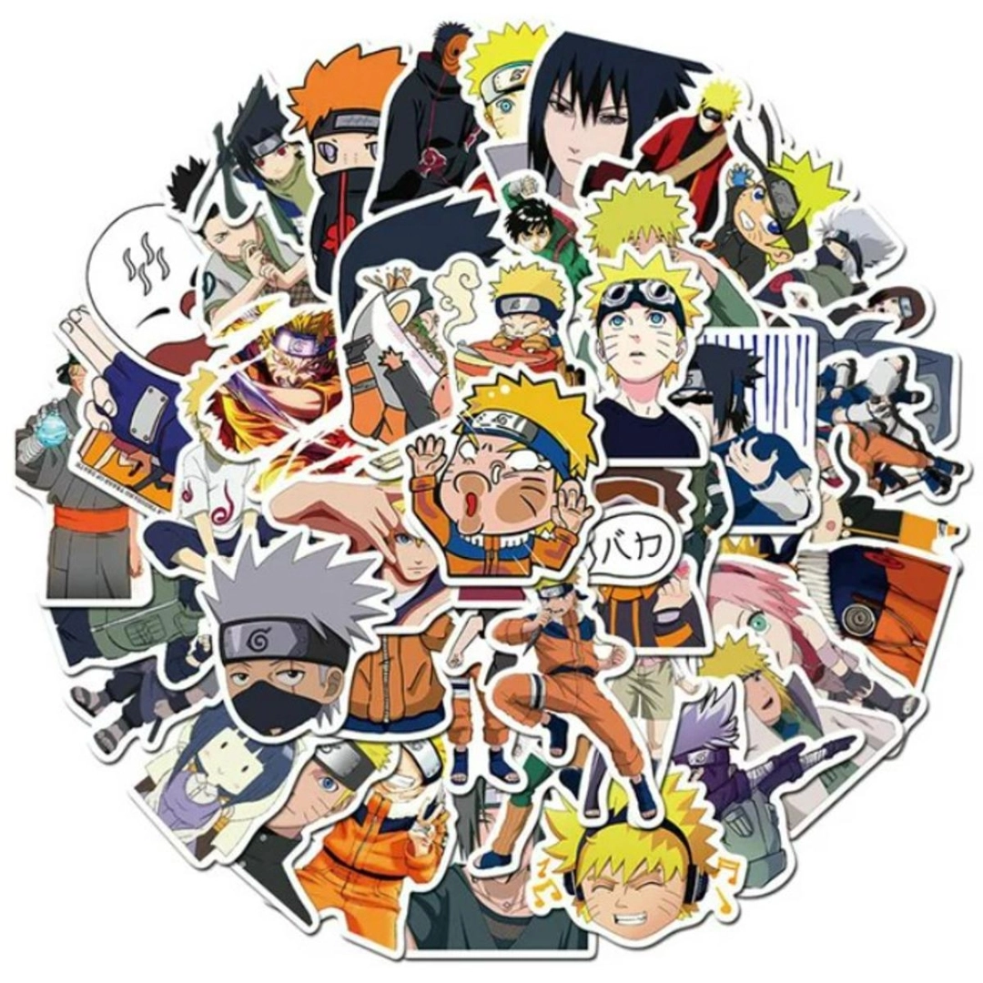Anime (30Pcs) Naruto PVC Waterproof Stickers For Phone Guiter Luggage ...