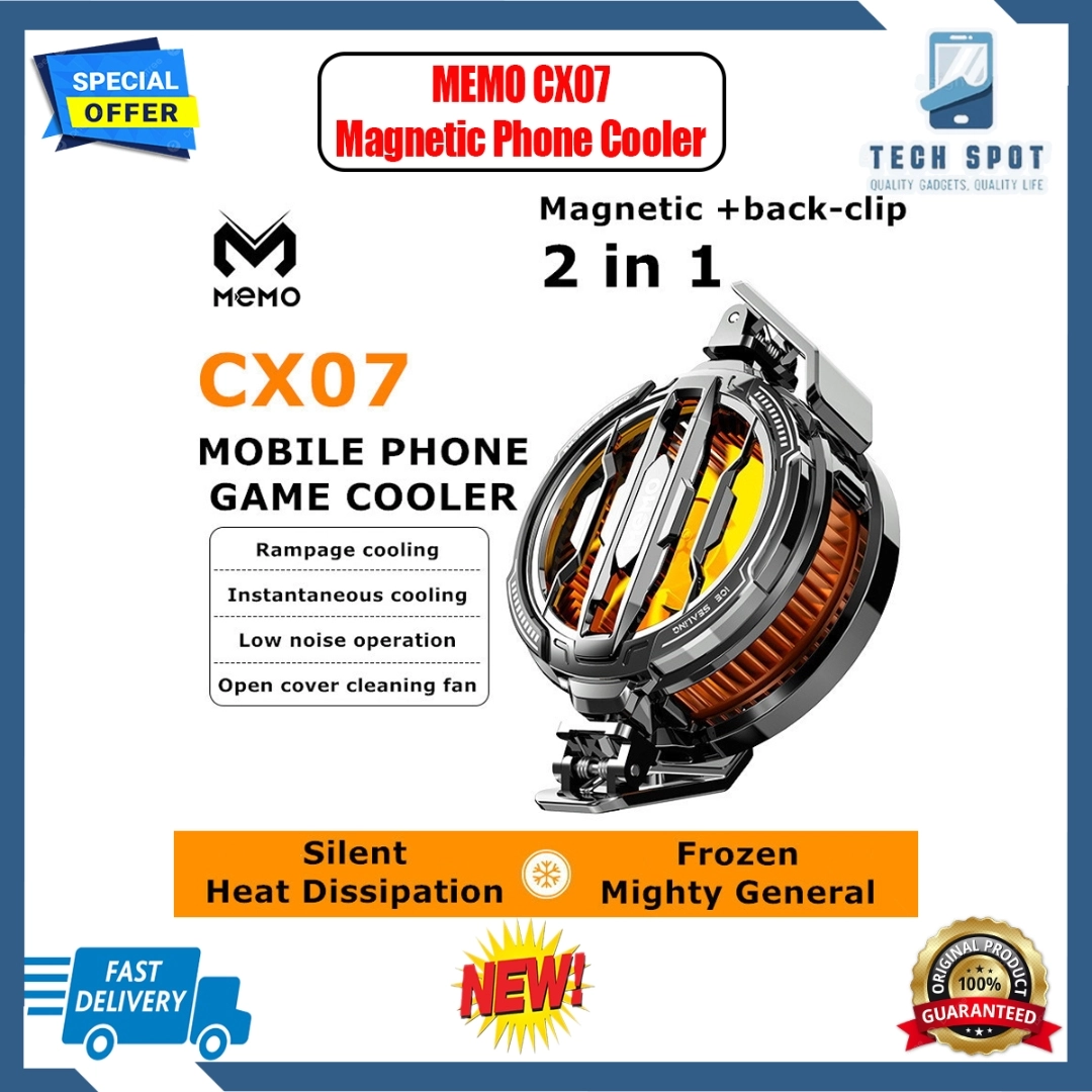 MEMO CX07 Magnetic Phone Cooler – 15W Semiconductor Cooling Fan, Back ...