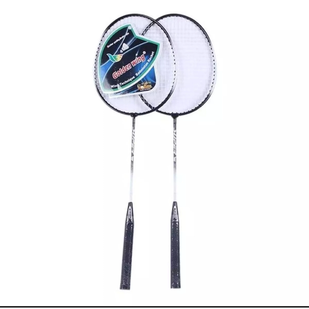 Badminton Racket 2 Pcs Set - Black - Stylish Badminton Racket Set For ...