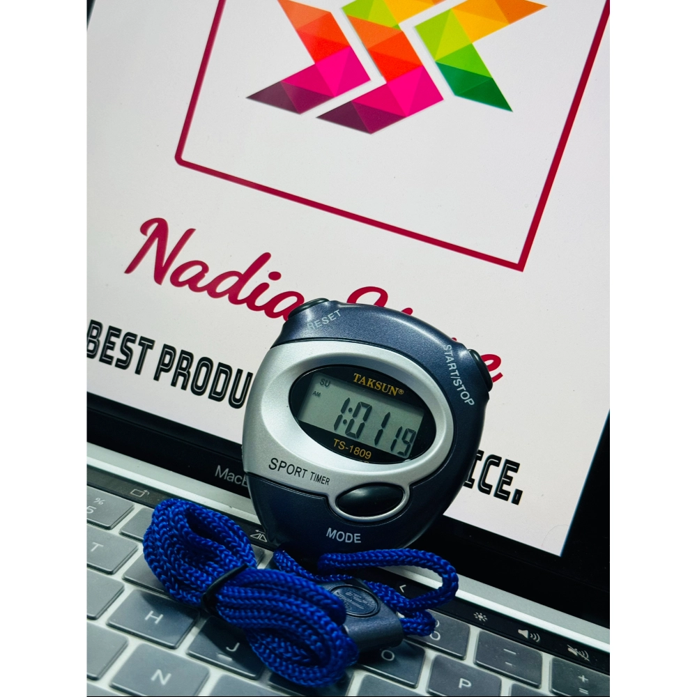 Taksun-1809 Stopwatch with Compass Timer and Rope for Sports & Gym