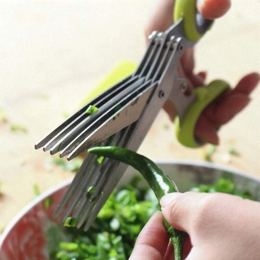 Kitchen Scissors Vegetable Cutter 5 Blade