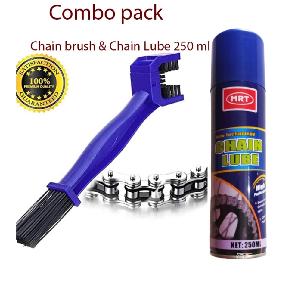 Chain Brush & Chain Lube 250 ml ( V-Fast / Koby / MRT ) Combo Pack-2pcs