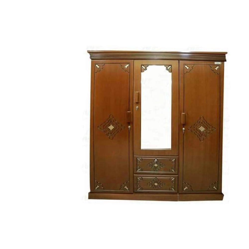 A- 6582 3 Shutter/Door/Palla Crown Almirah - Glass Add Malaysian ...