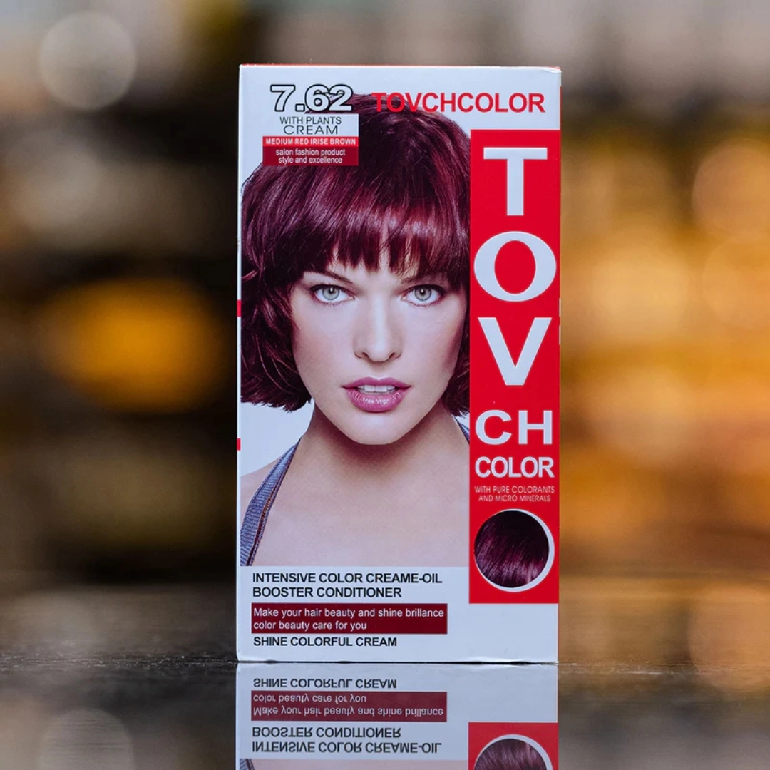 Tov Ch Hair Color Cream 80 ml*2 Medium Red Irish Brown 7.62