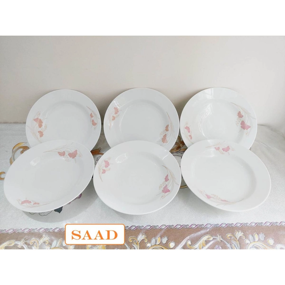 6 Pcs Deep Dinner Plate Set 9 Inch. Everyday Use Rice Dinner Plate. Deep Rice Dinner Plate ...