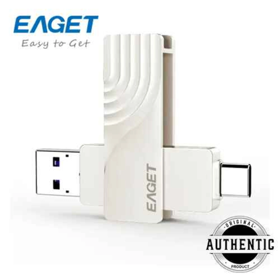 EAGET ET-CF30 128GB Pen Drive Type-C And USB-A Dual Port USB 3.2 Gen1 ...