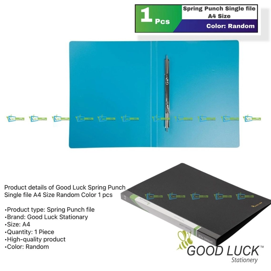Good Luck Spring Punch Single File A4 Size Random Color 1 Pcs
