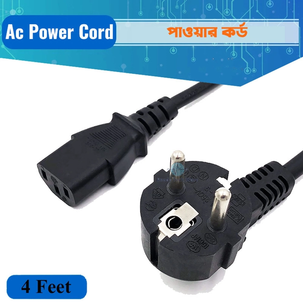 Ac Power Cord 2 Pin Plug for Laptops, Computers, Rice Cooker, Heavy ...
