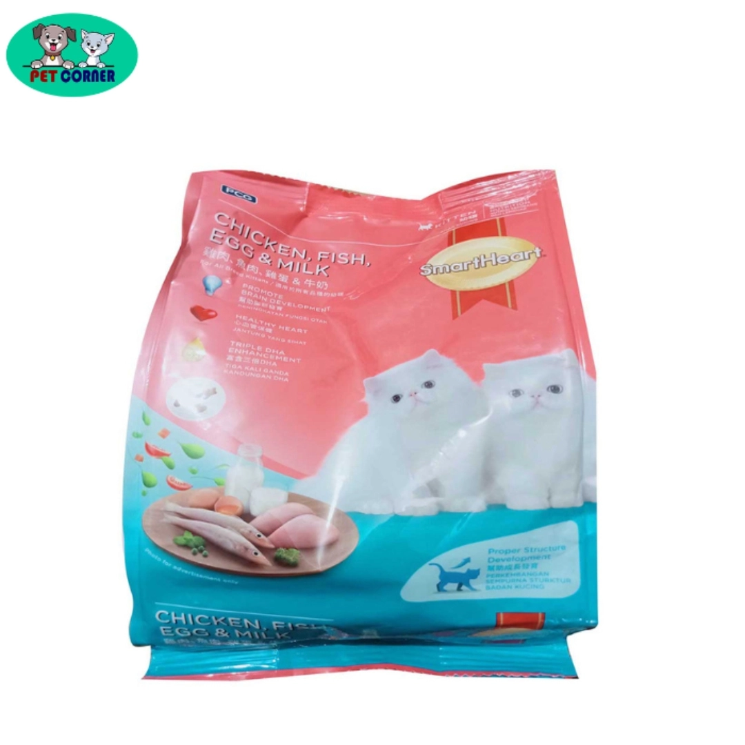 SmartHeart Kitten Chicken,Fish, Egg & Milk Dry Cat Food -450gm