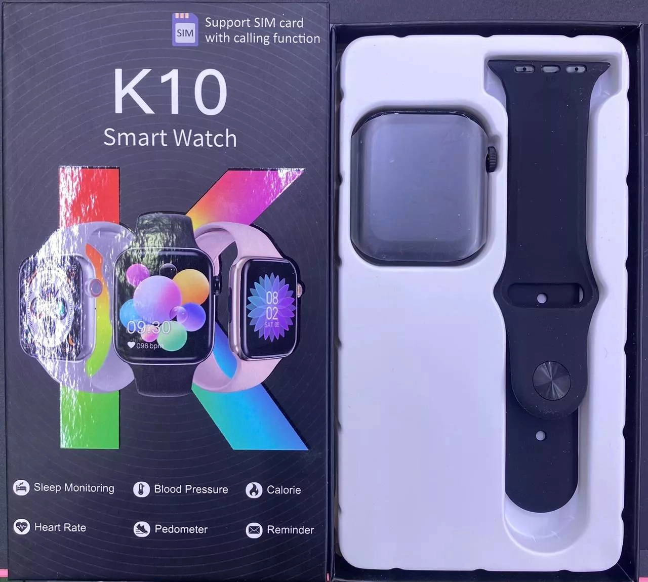 K10 Single SIM Smart Watch with Calling Function and Memory Card supported