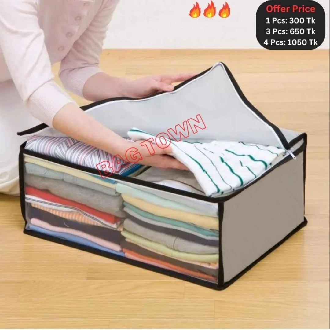 Extra Capacity Cloth Storage Bag, Transparent Underbred Large Cloth ...