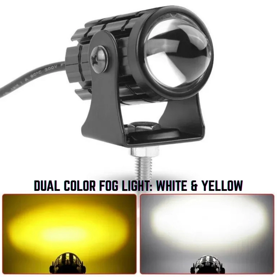 Mini Fog Light for Car & Bike – Dual Color White/Yellow LED | Universal ...