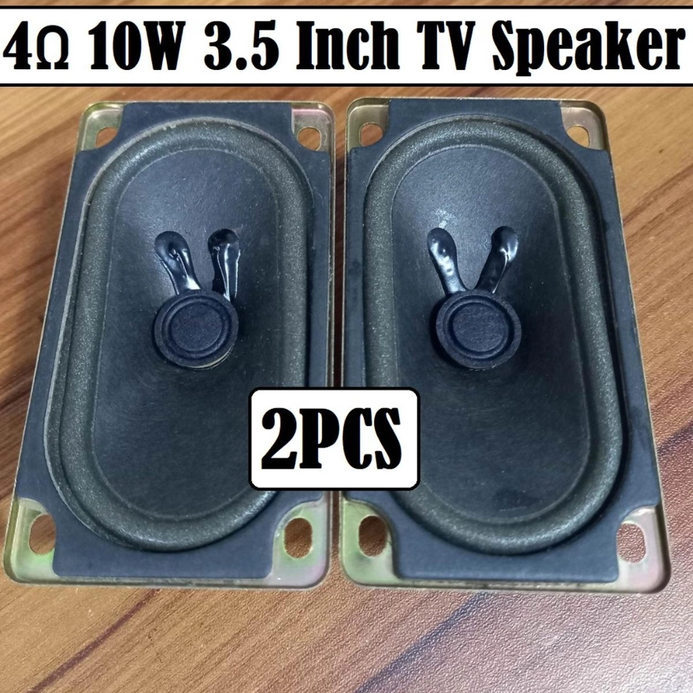 2PCS 3.5 Inch TV Speaker 8 Ohm 10W Rectangular Shape Speaker For CRT Television LCD Monitor ...