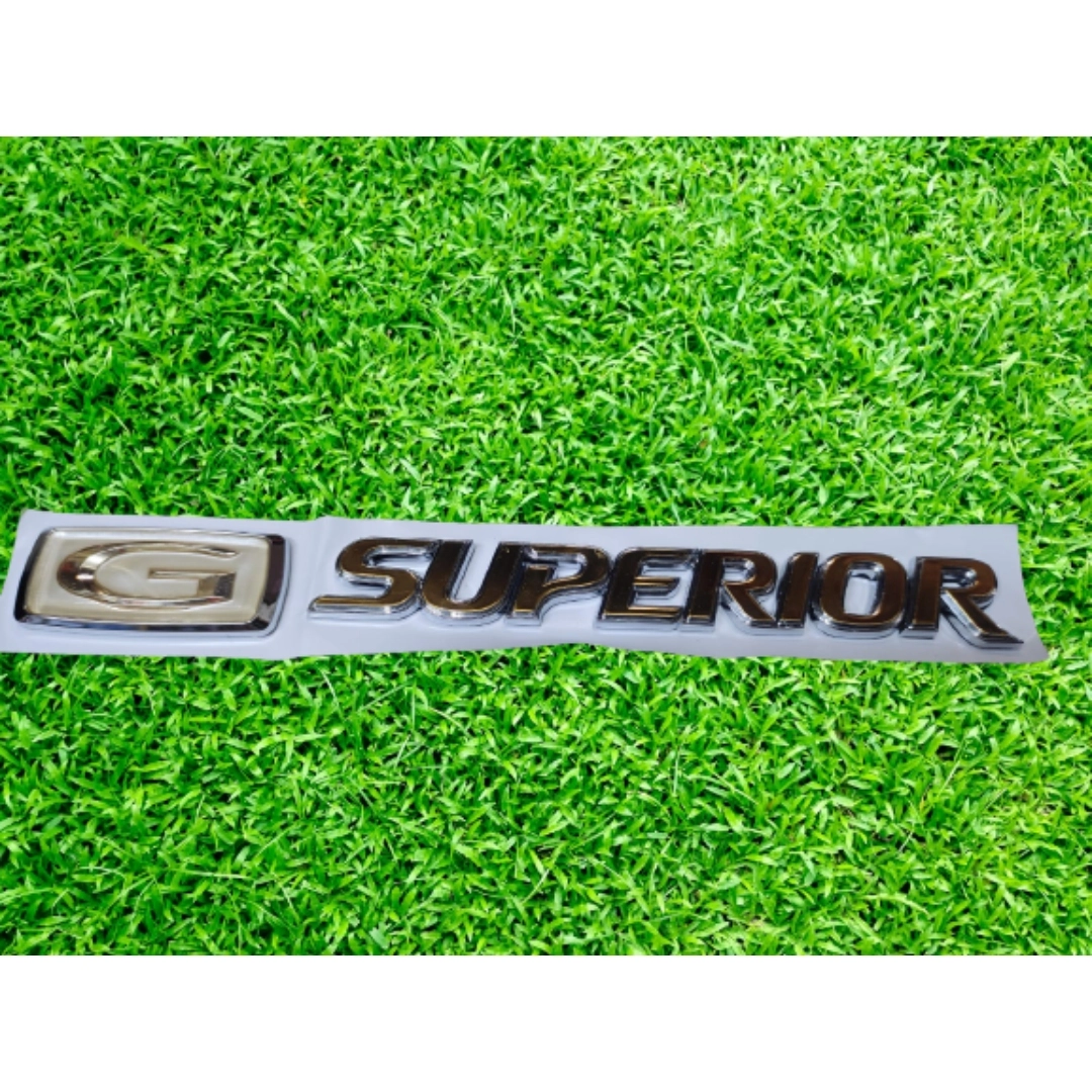Car Monogram Logo Toyota GSuperior Metal Body Logo Golden Silver - 1 Pis