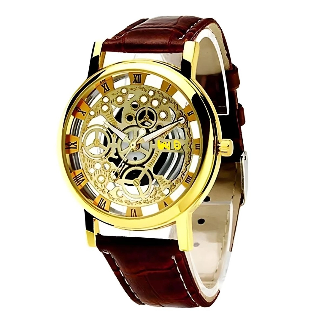 Wrm10 - Pu Leather Wrist Watch For Men