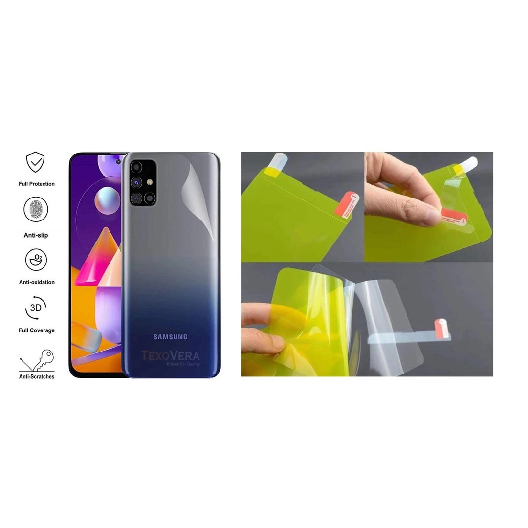 Samsung Galaxy M51 Crystal Clear Back Skin (Gel Poly not Glass) 3D Real ...