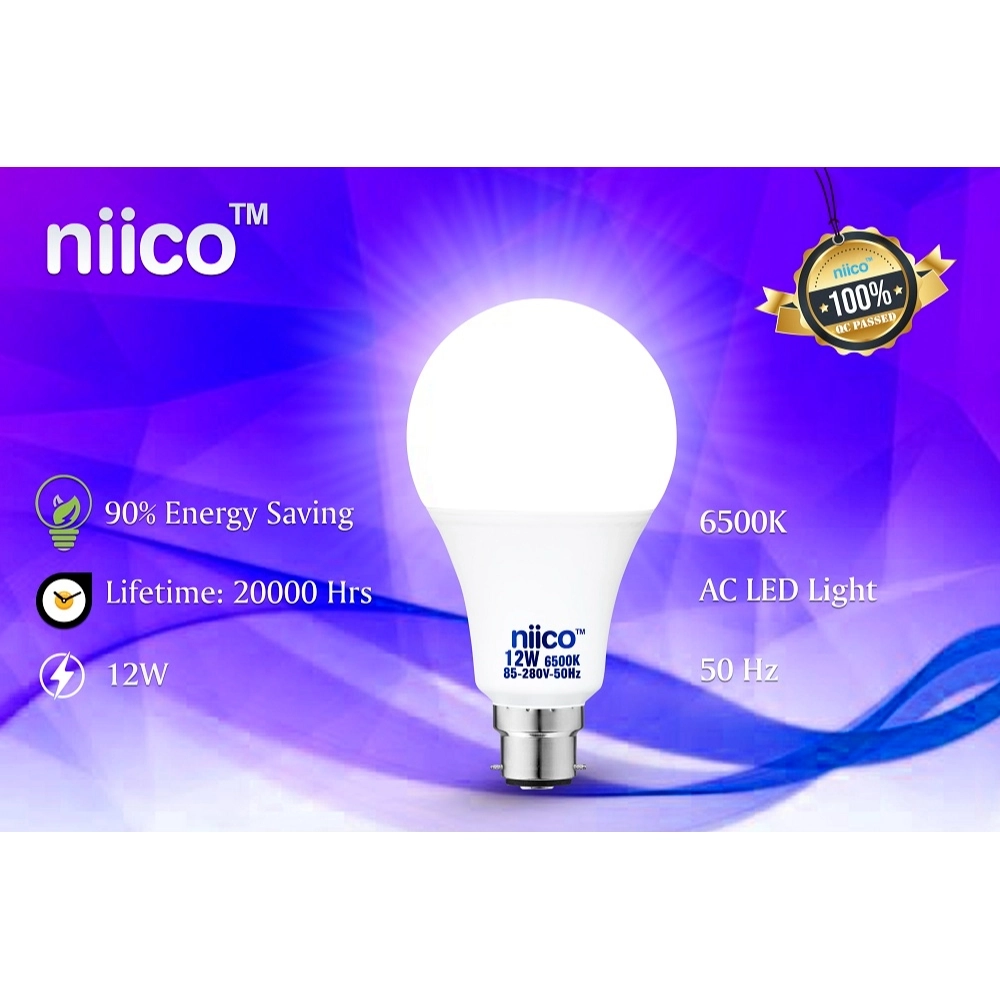 Led Bulb Heavy Duty Eco Niico-12 Watt (Pin System Folder)