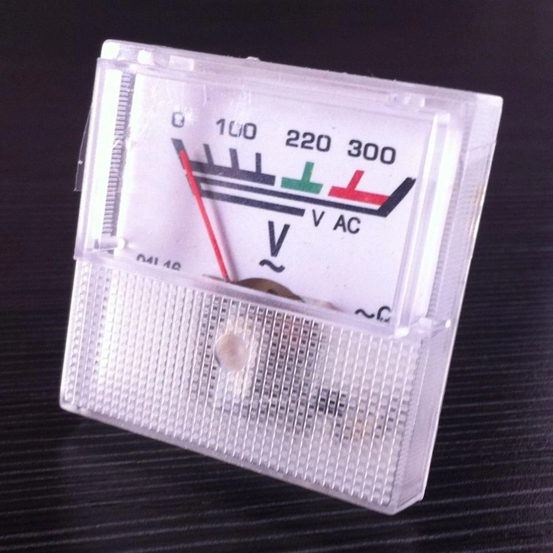 Mini ANALOG VOLTAGE Meter AC Analog Voltage Meter 0-300V Square Panel ...