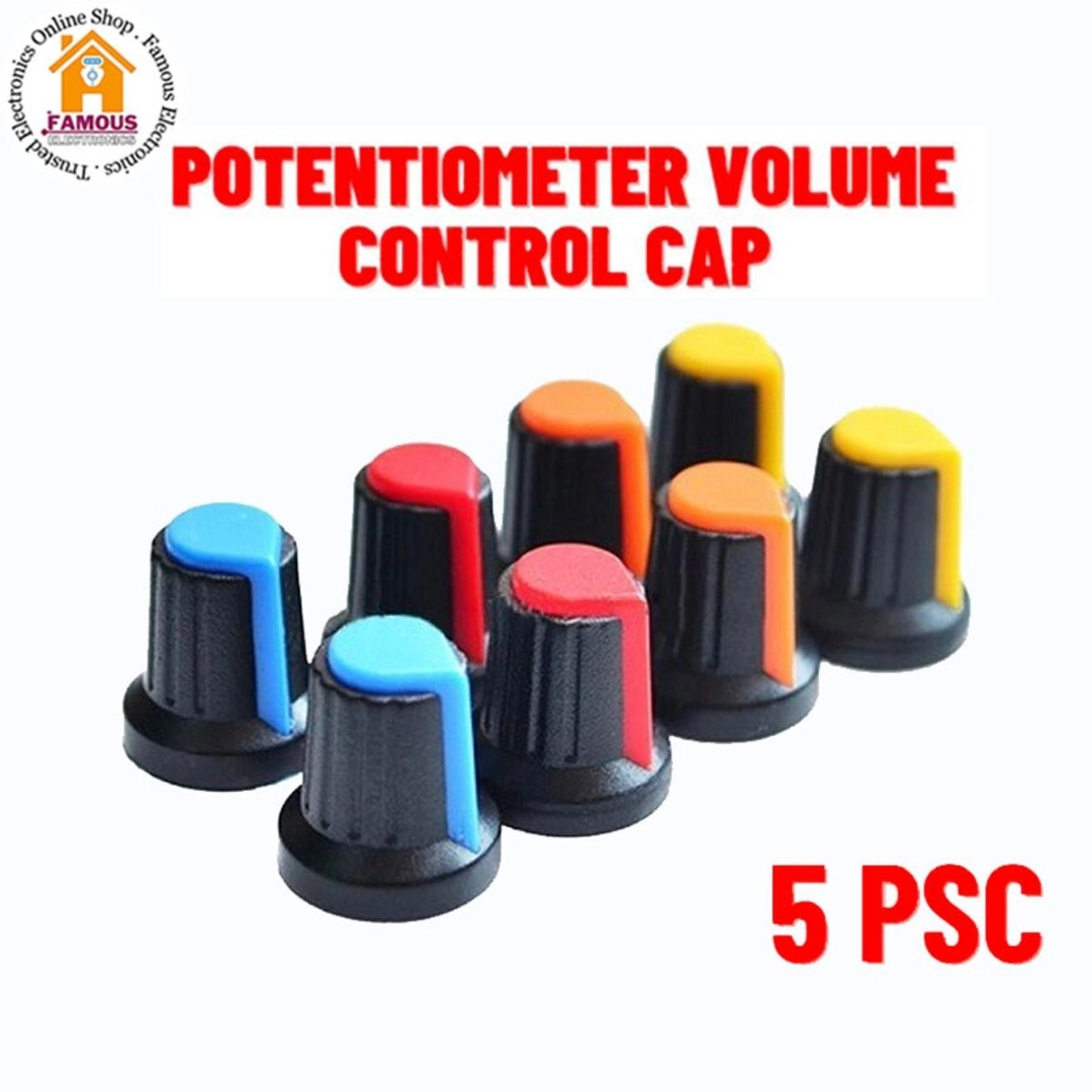 Shaft Hole Plastic Potentiometer Amplifier Knob 6mm Sound Cap Volume ...
