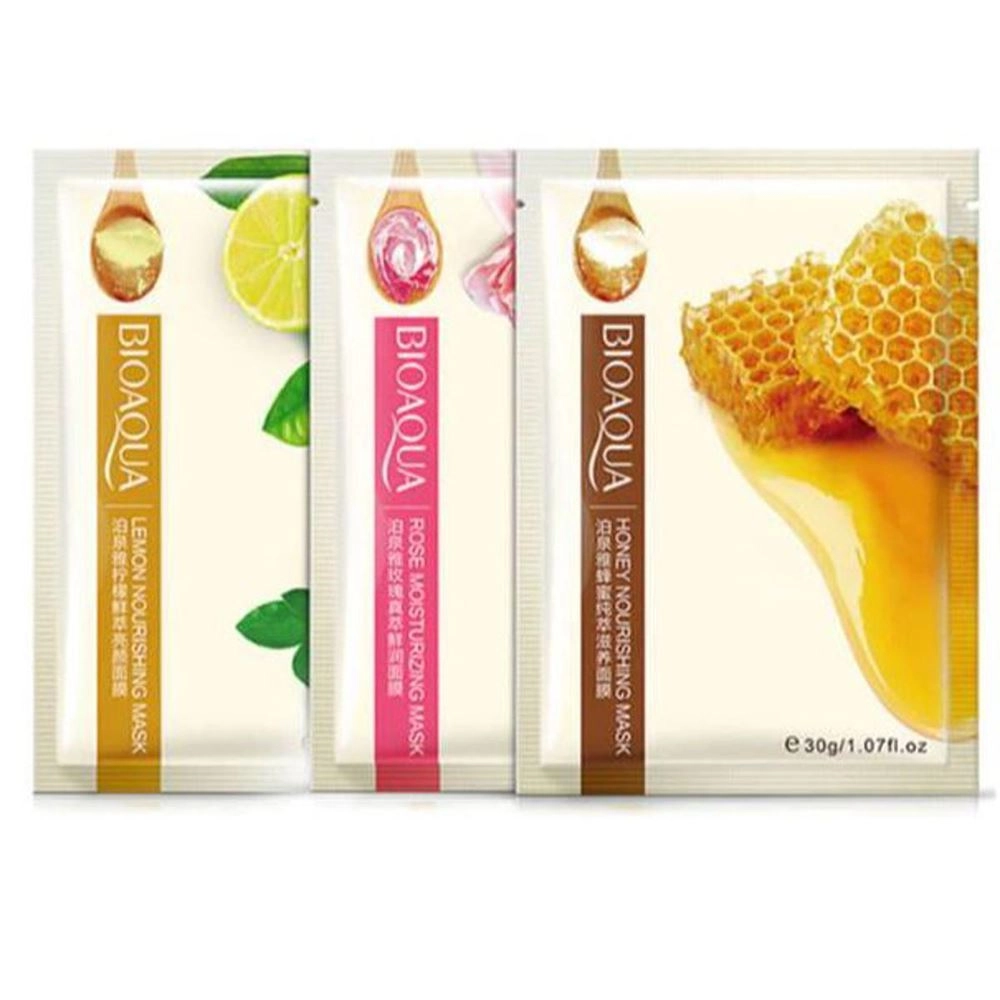 BIOAQUA Rose Honey & Lemon extracted plant fruit natural facial sheet ...