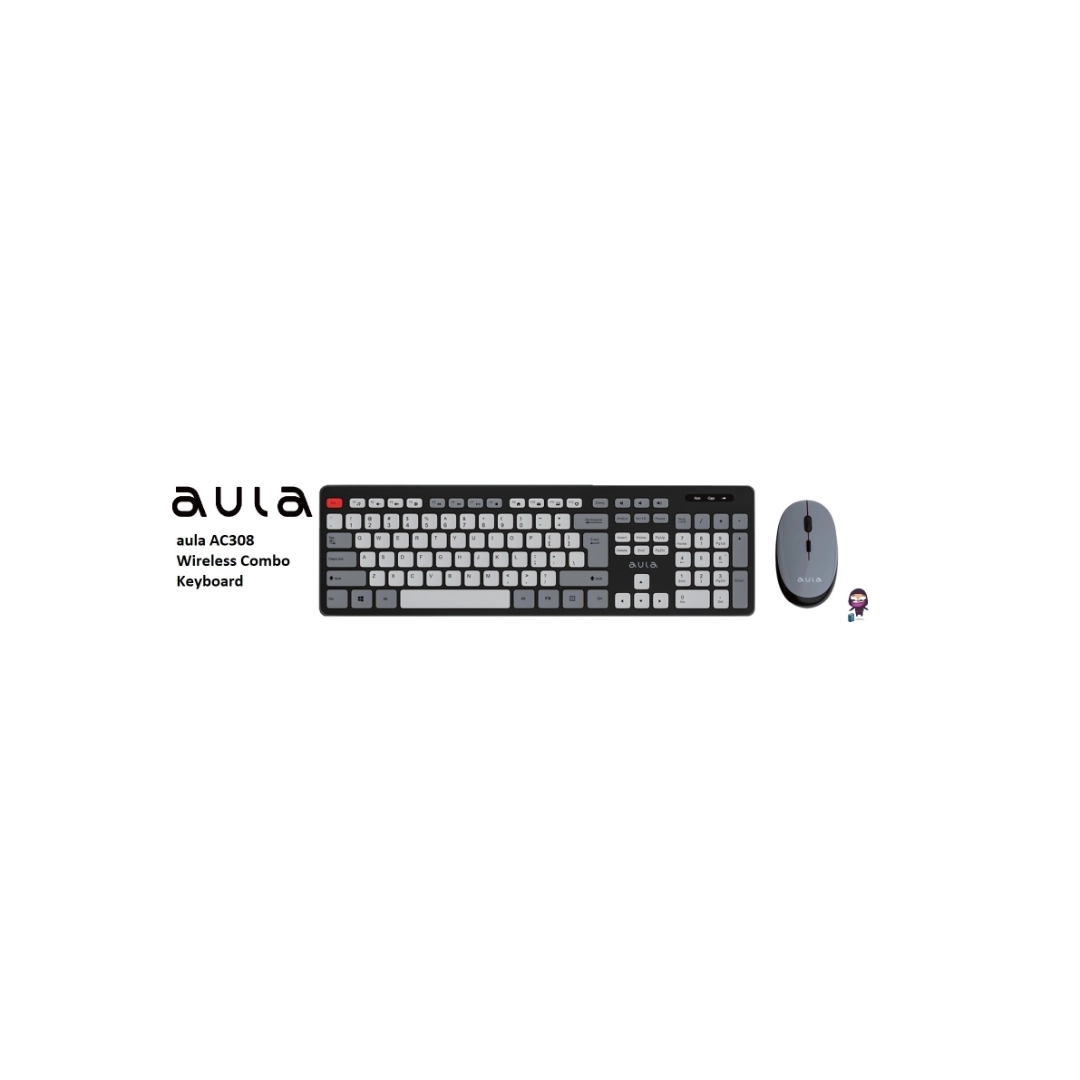 Aula AC308 Black Wireless Keyboard & Mouse Combo