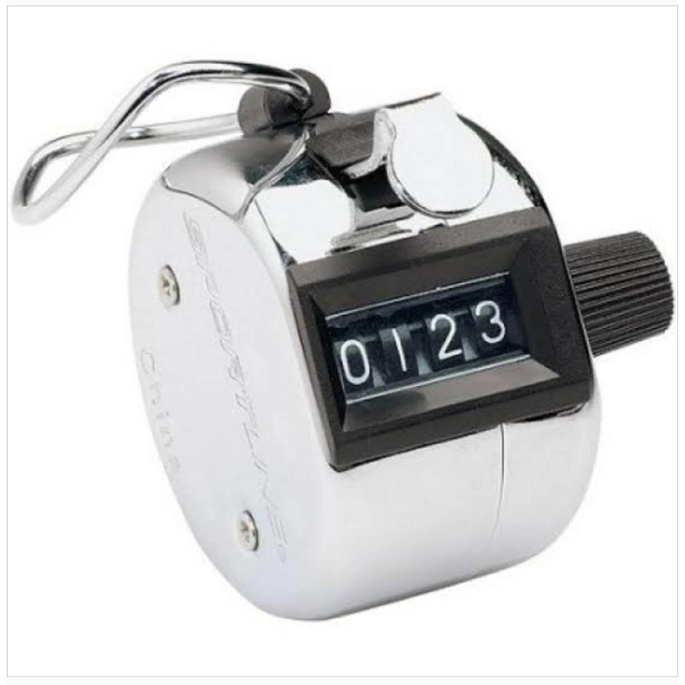 4 Digit Hand Tally Counter - Steel Made