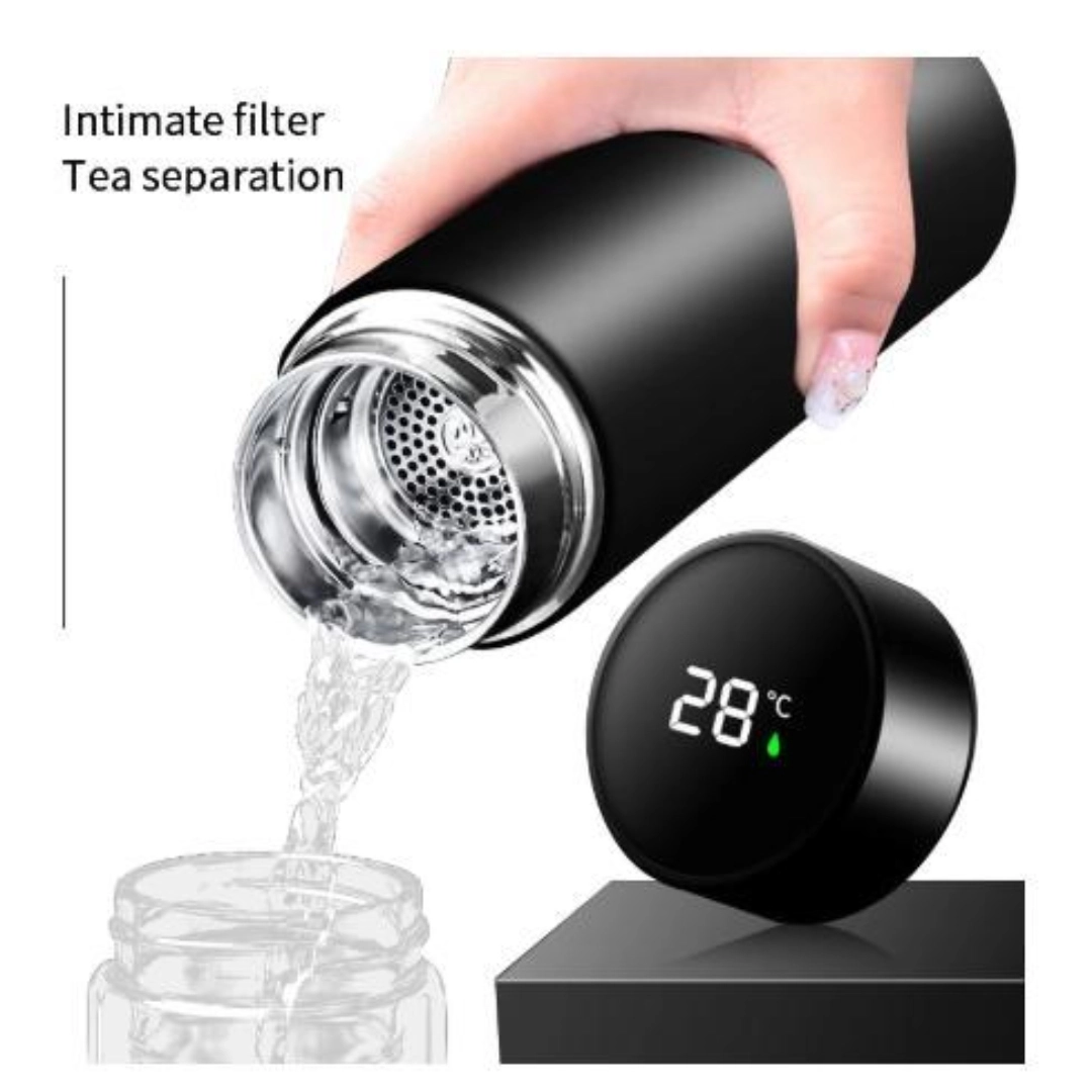 500ml Smart LED Water Bottle | Stainless Steel Vacuum Insulated Thermos ...