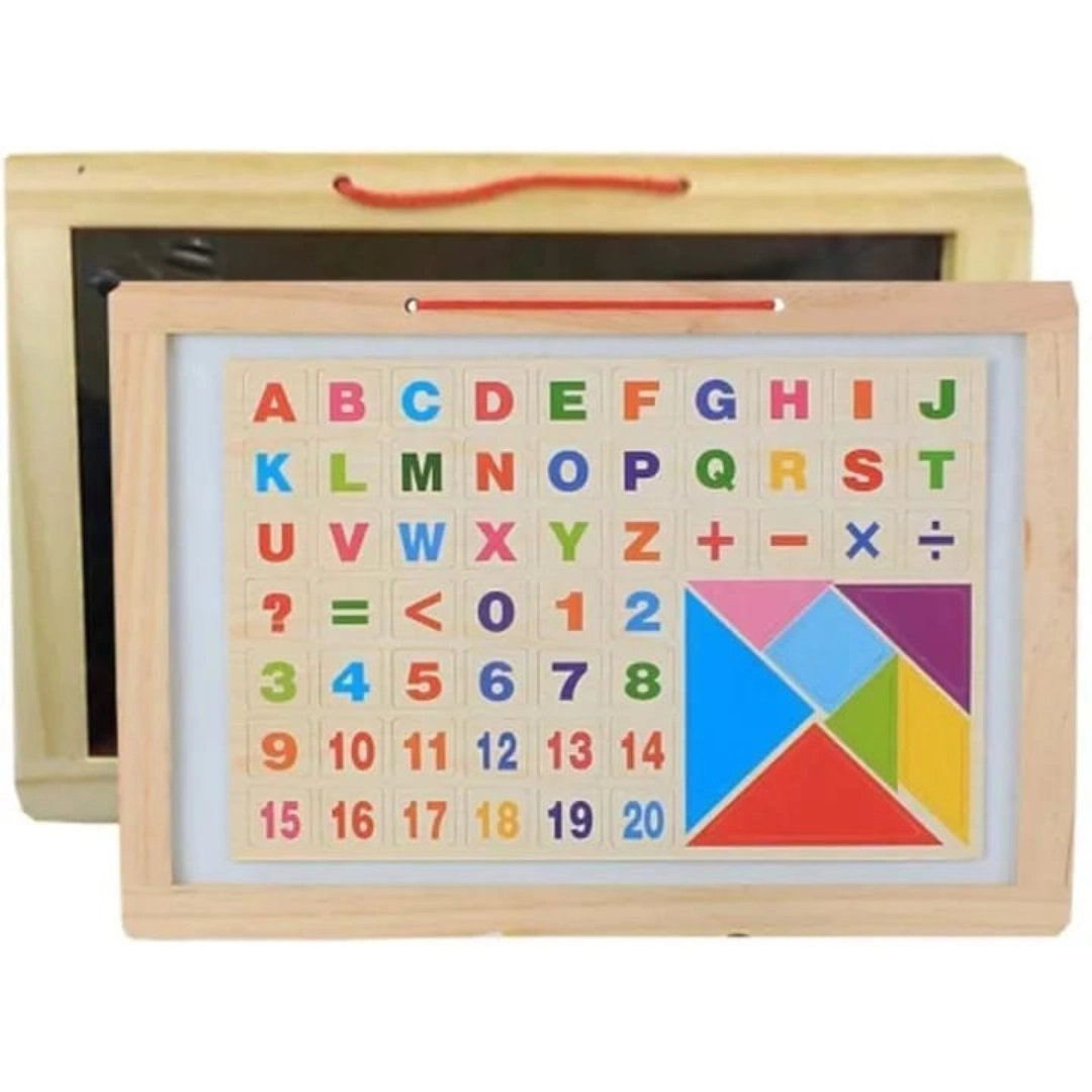 Double Sided White Board Black Board With Magnetic Wooden Alphabet ...