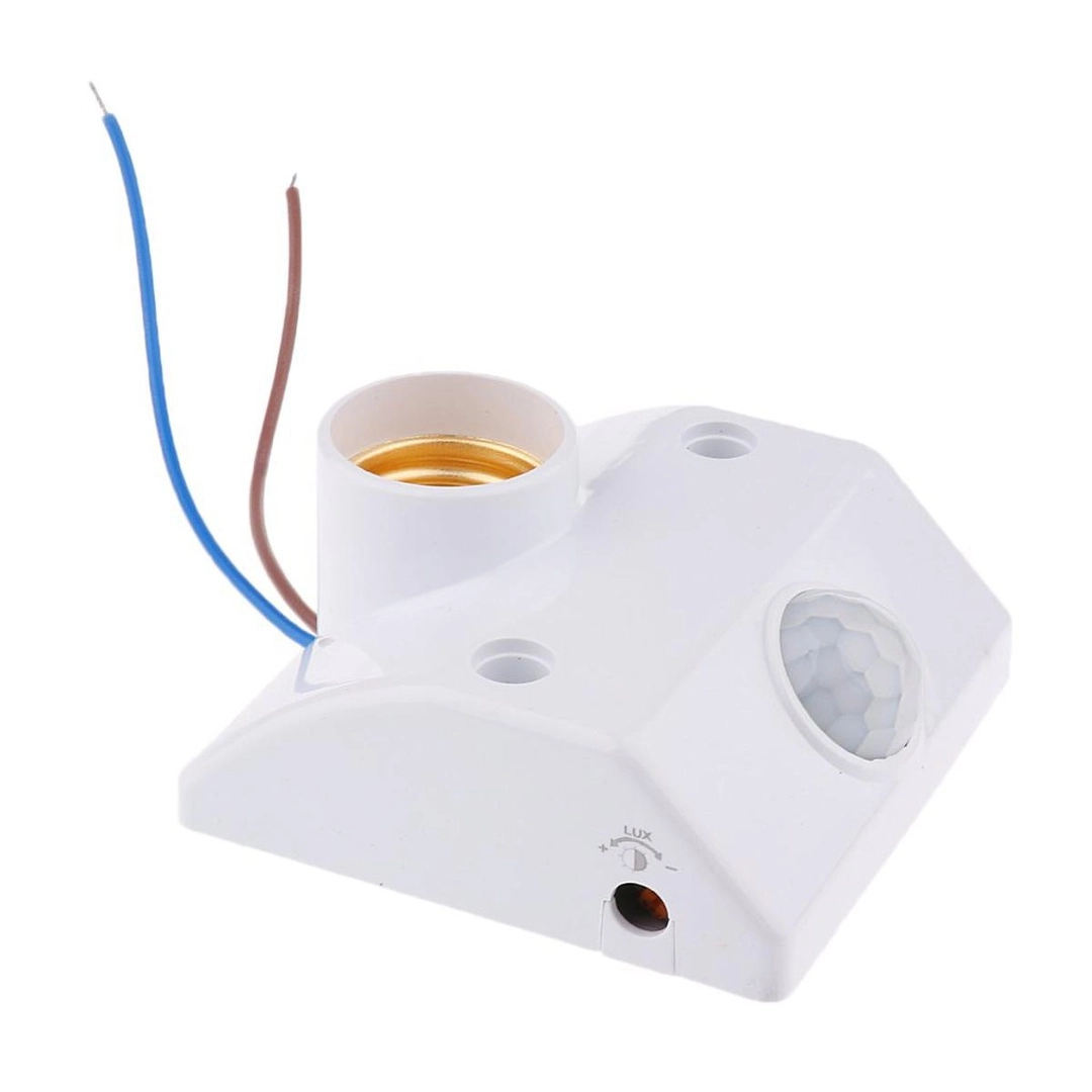 E27 Lamp Light Holder AC 220V 4-5 Meter PIR Body Infrared Motion Sensor ...