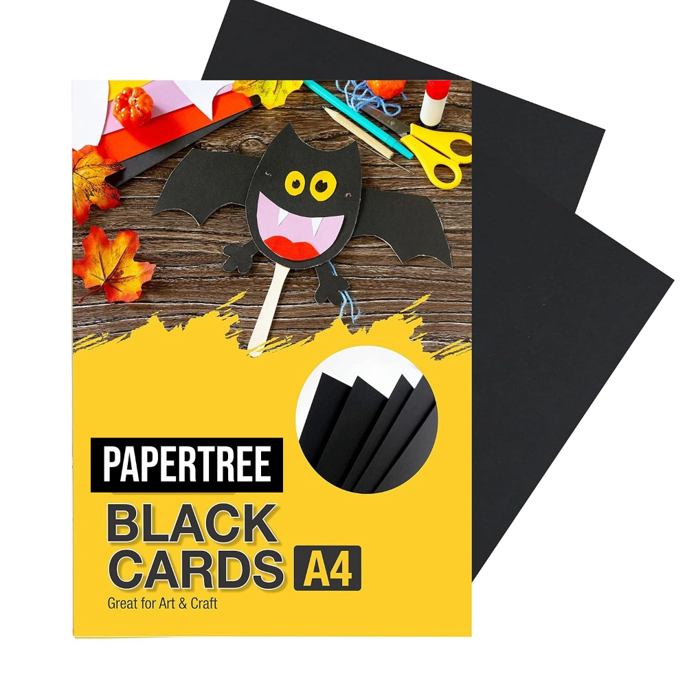 Black A4 Card 300gsm 10pcs | Perfect For Any Art & Craft Project ...