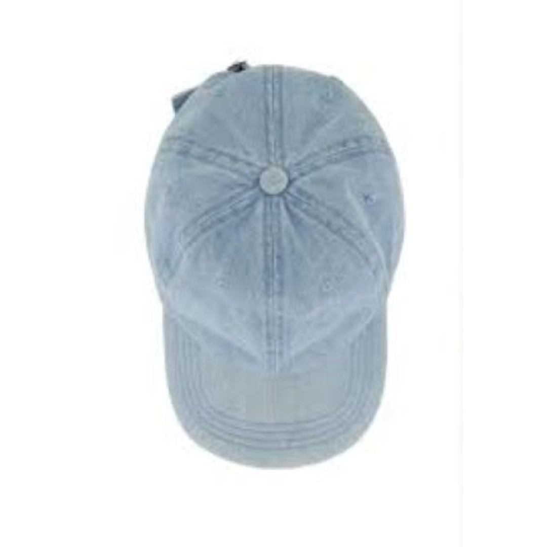 Light Blue Loose Denim Wash Cap/ Hat Premium