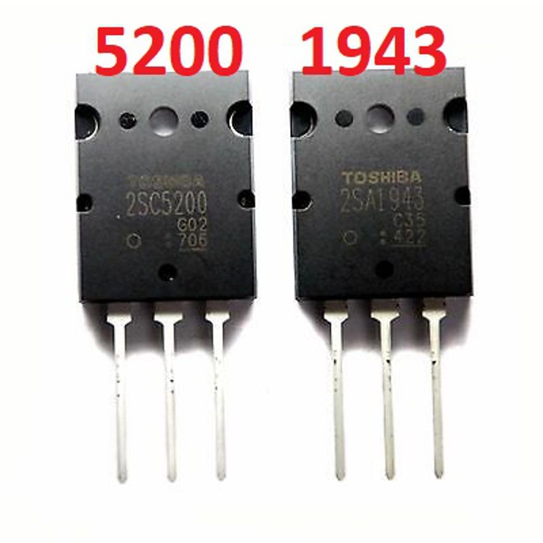 1Pair- A CLASS 2SA1943 A1943 & 2SC5200 C5200 PNP & NPN Audio Power ...