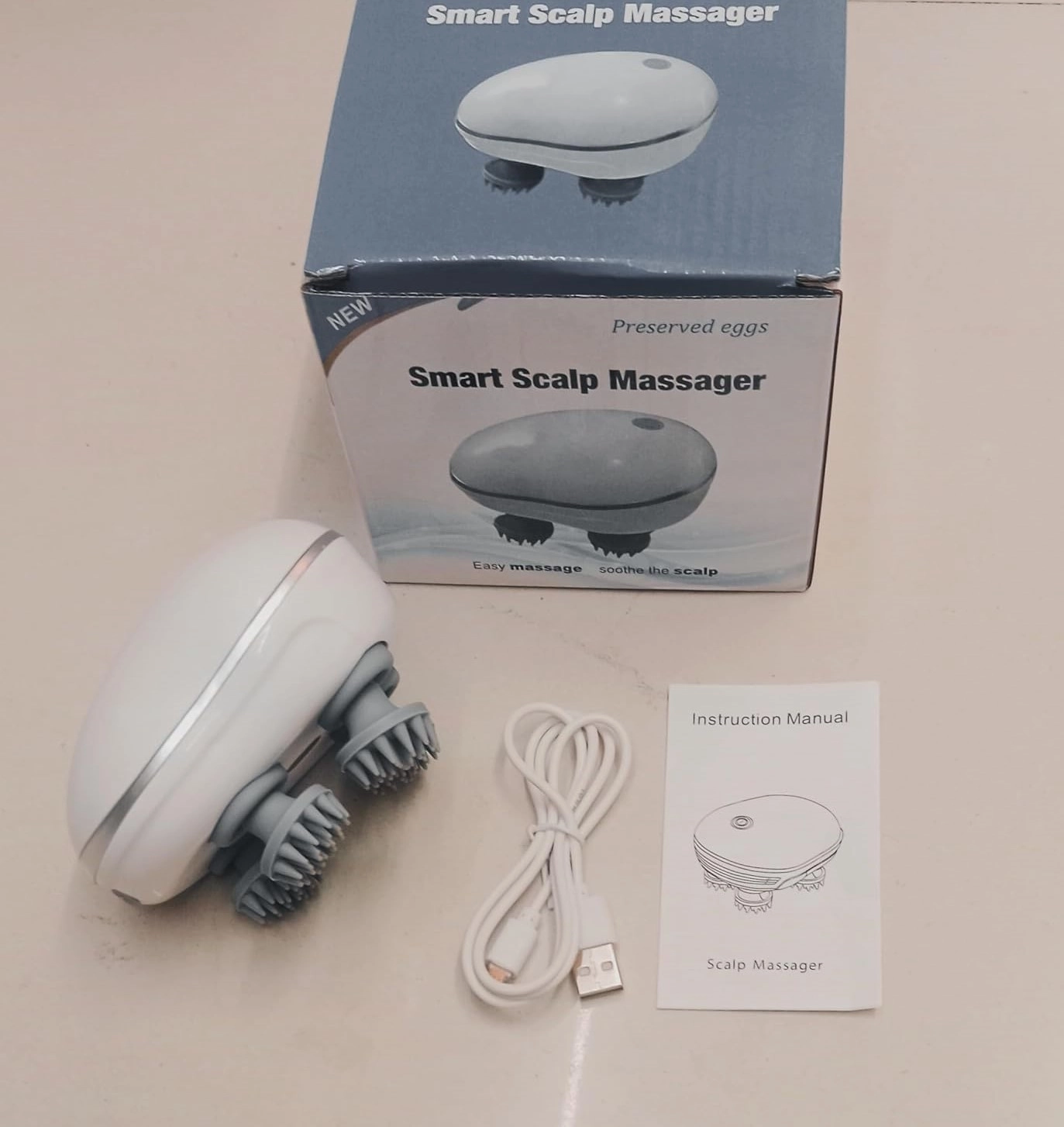 Smart Electric Scalp Massager – Rechargeable Head & Body Massage Device