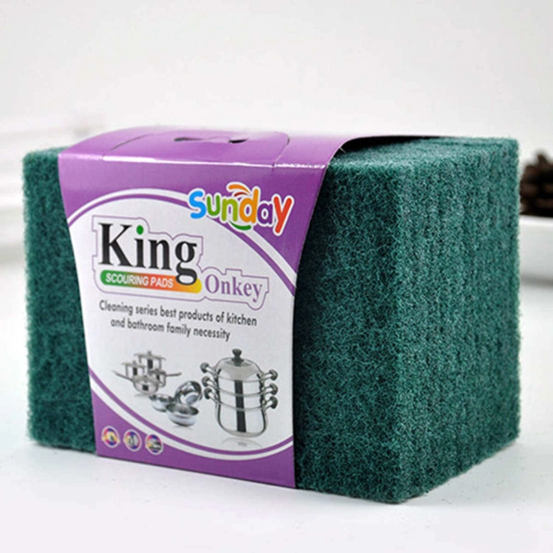 King Sunday scouring pack of 4pcs pad kitchen cleaning Green scrubber ...