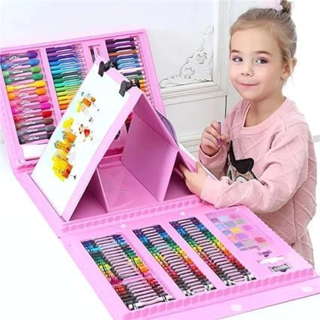 TOMMYHOME Drawing Kit 208PCS Deluxe Coloring Art Set for Kids 6-12 ...