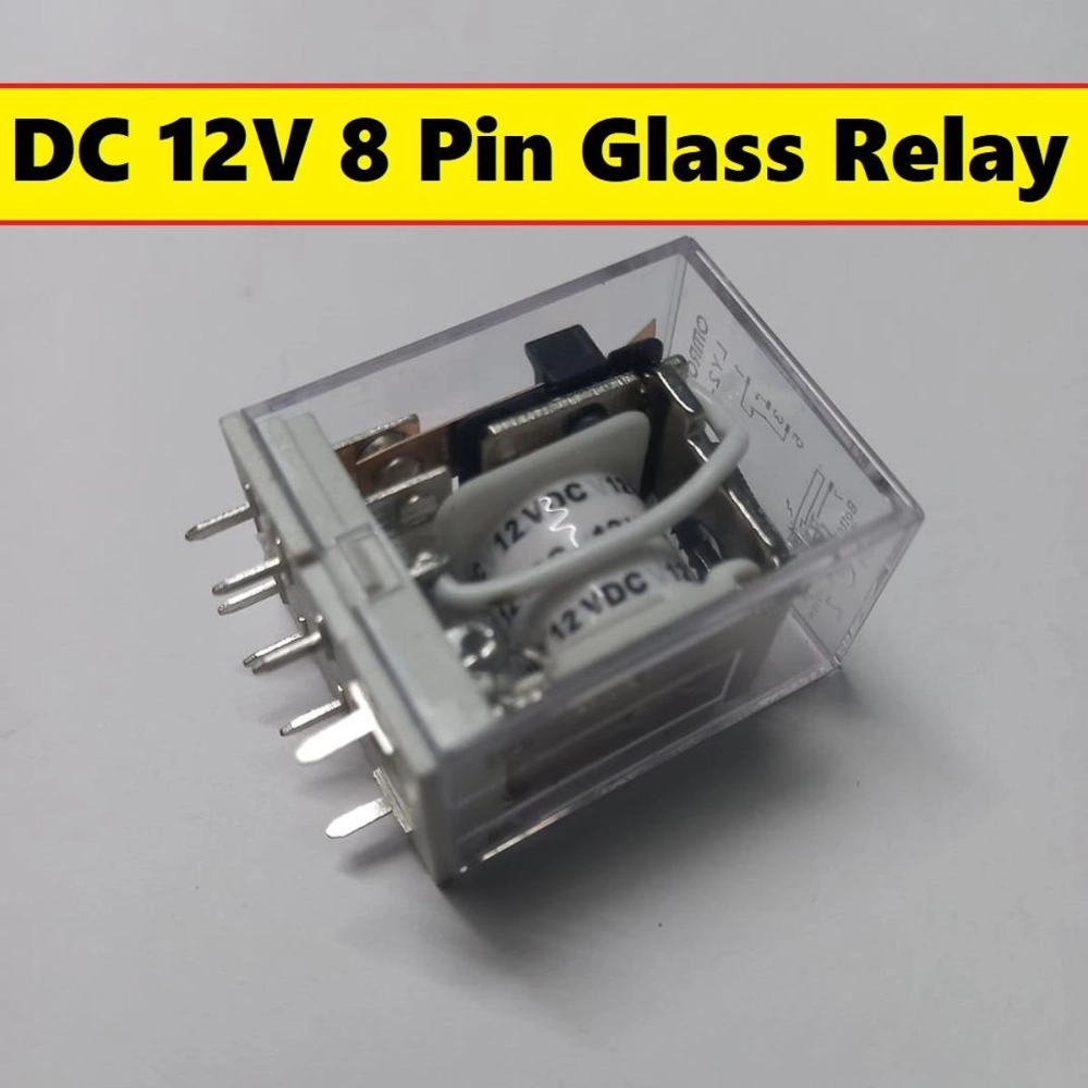 12V Thin Pin DC 12V 8 Thin Pin 10A 250VAC Glass Relay LY2 LY2NJ JQX-13F ...