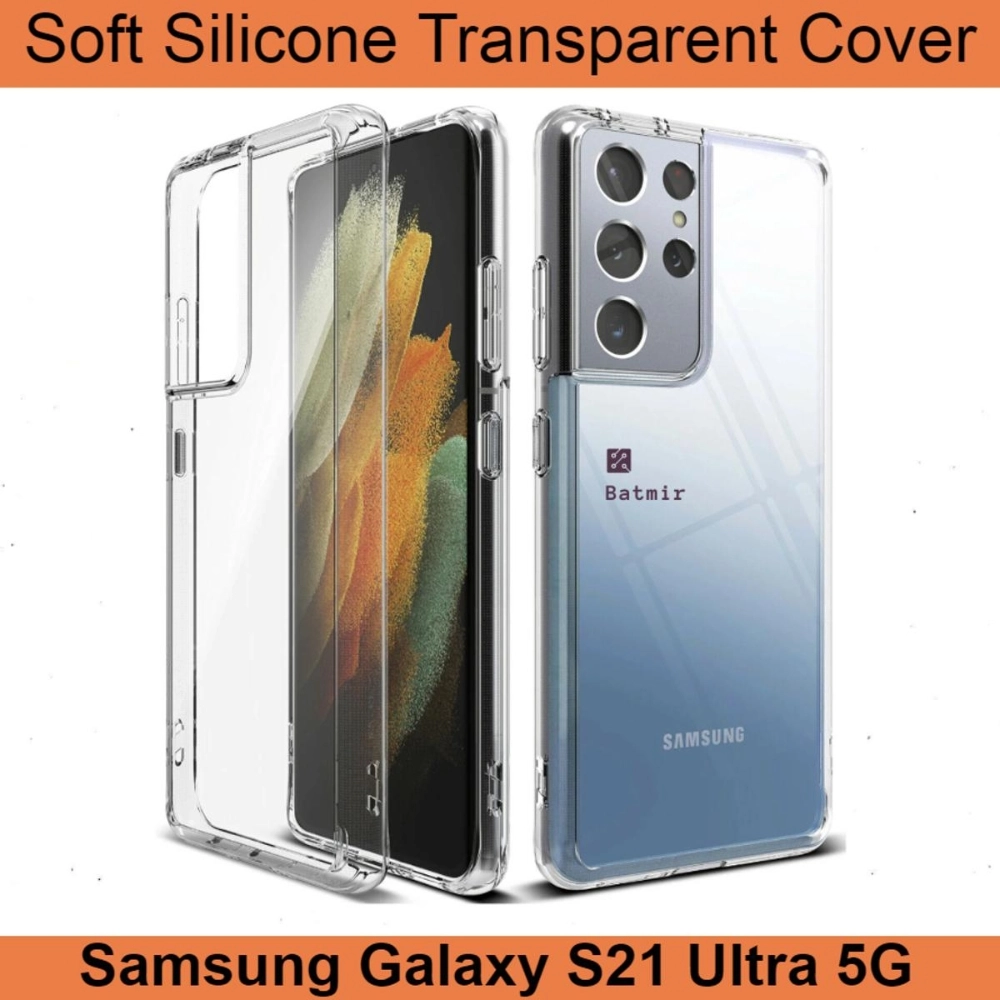 Samsung Galaxy S21 Ultra 5G Back Cover Soft Flexible Airbag Transparent ...